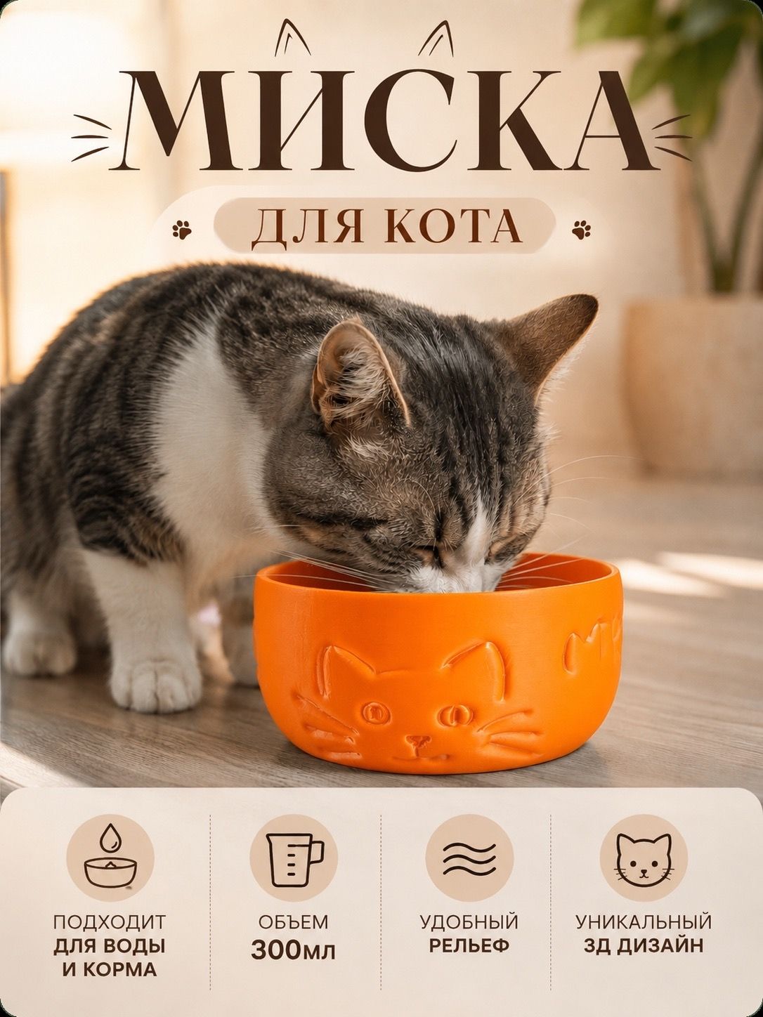 Миска для кота