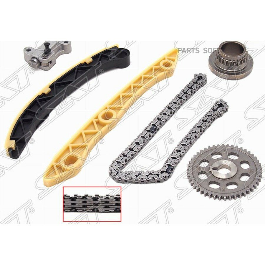 Комплект замены цепи ГРМ Honda Accord 08-13 / Civic 05-12 R16A1, R18A, R20A от официального дистрибьютора, SAT, артикул TKHA025A