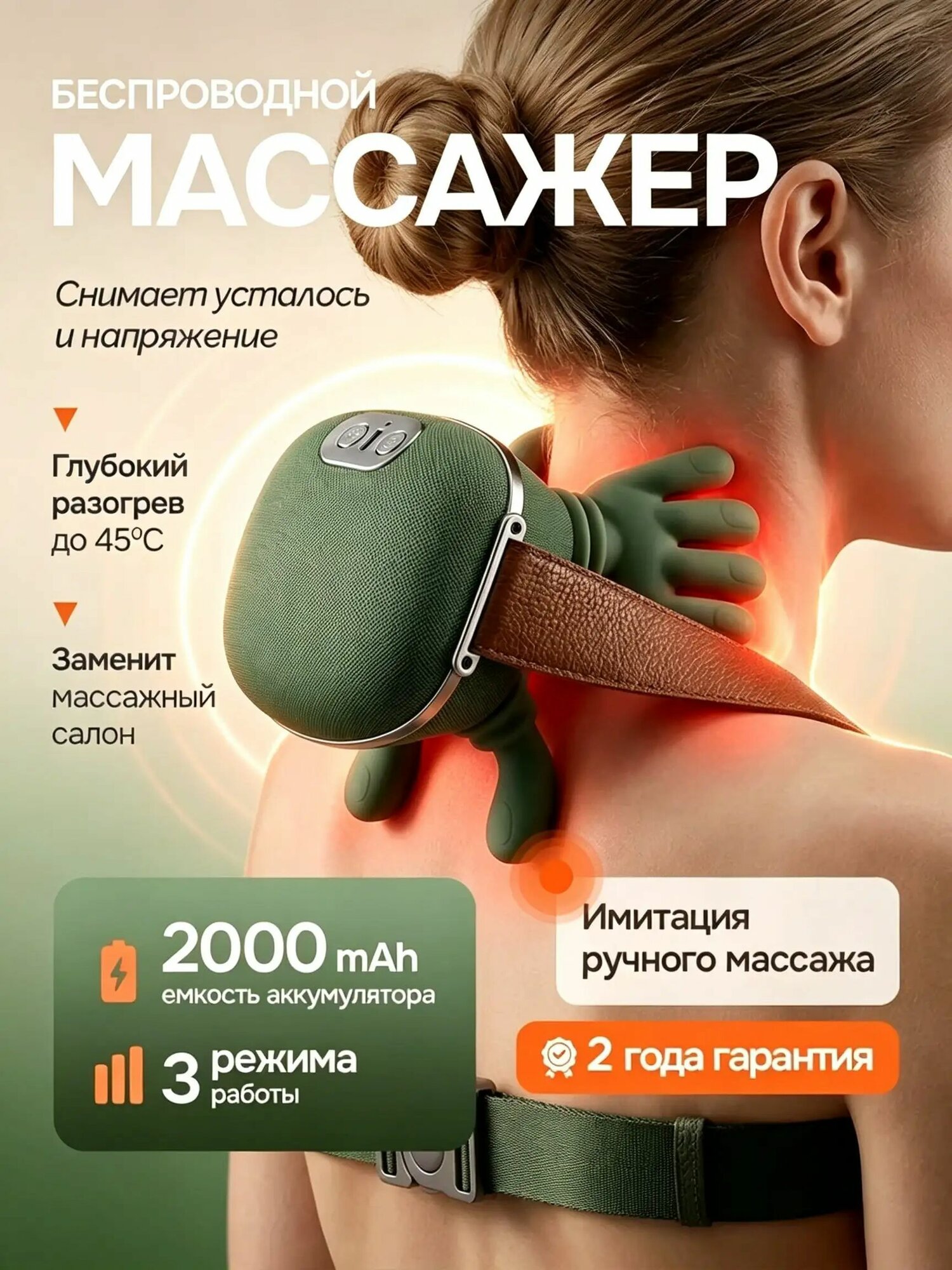Массажер для шеи и плеч электрический-XF