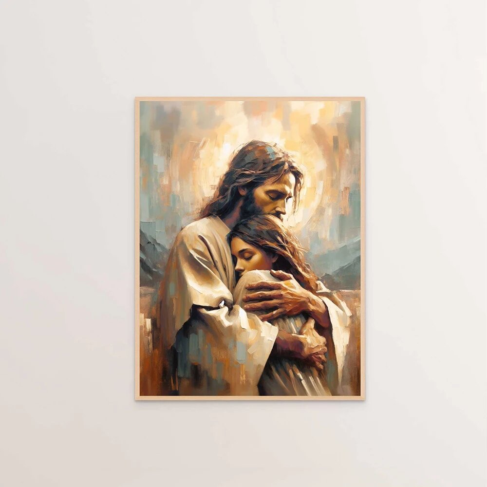 Печать на холсте Иисус Христос HALFLEMART CJ55091, 30x40cm Unframe