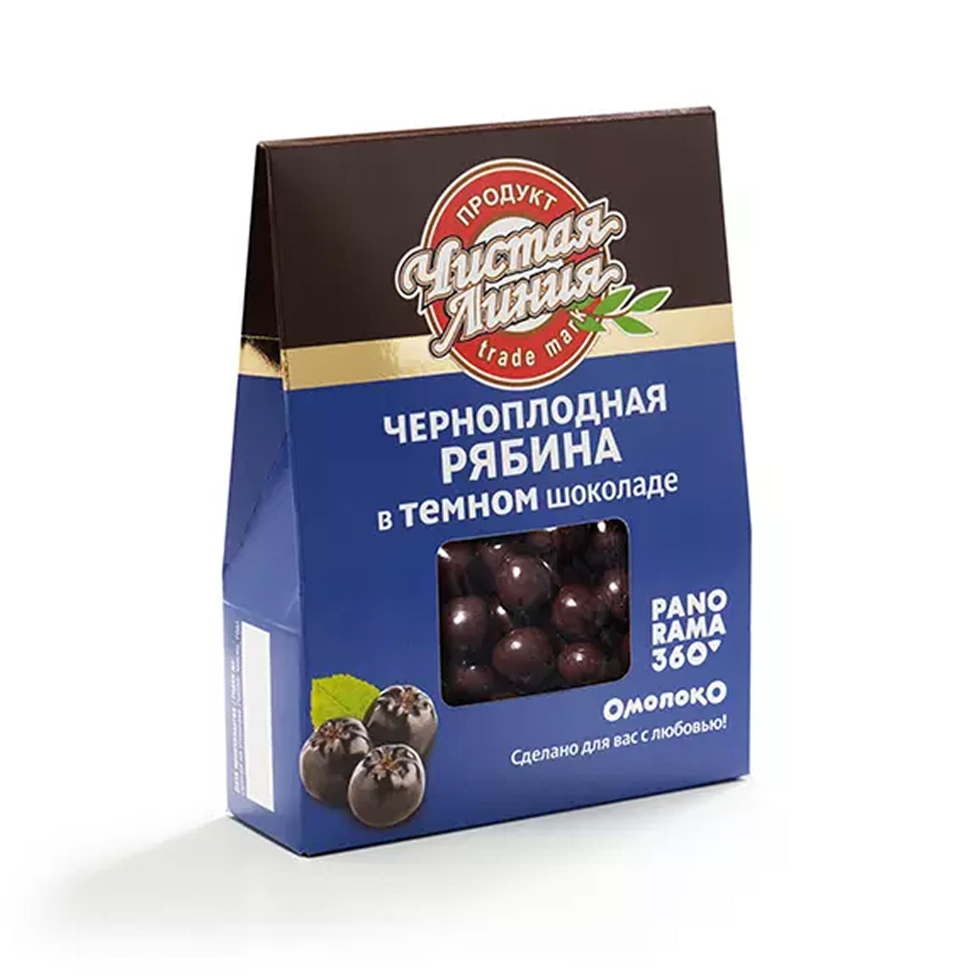 Драже Чистая Линия "Черноплодная рябина в темном шоколаде", 100 г