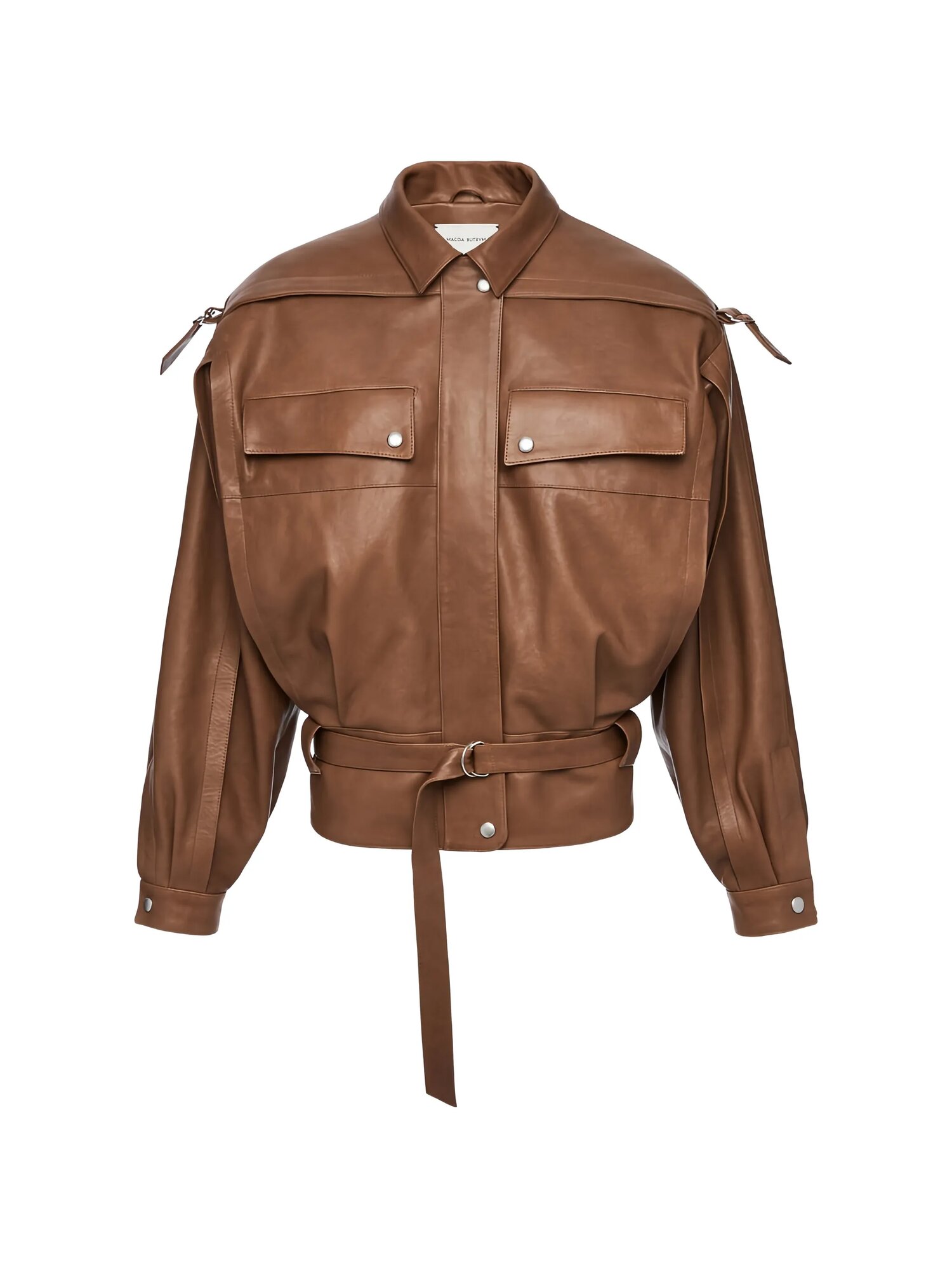 Куртка Belted leather jacket