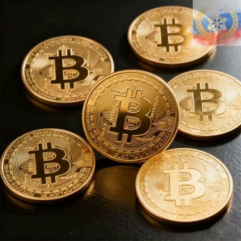 6 шт Сувенирная коллекционная монета Bitcoin Биткоин