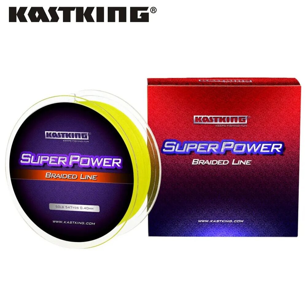 KastKing Super Power плетенка, Grey, 300m, 50lb