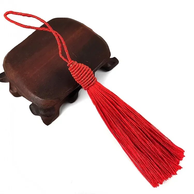 Кисточки JING-SDIY шелковистые 15,5 см 25 цветов Красный, 12Pcs, Red