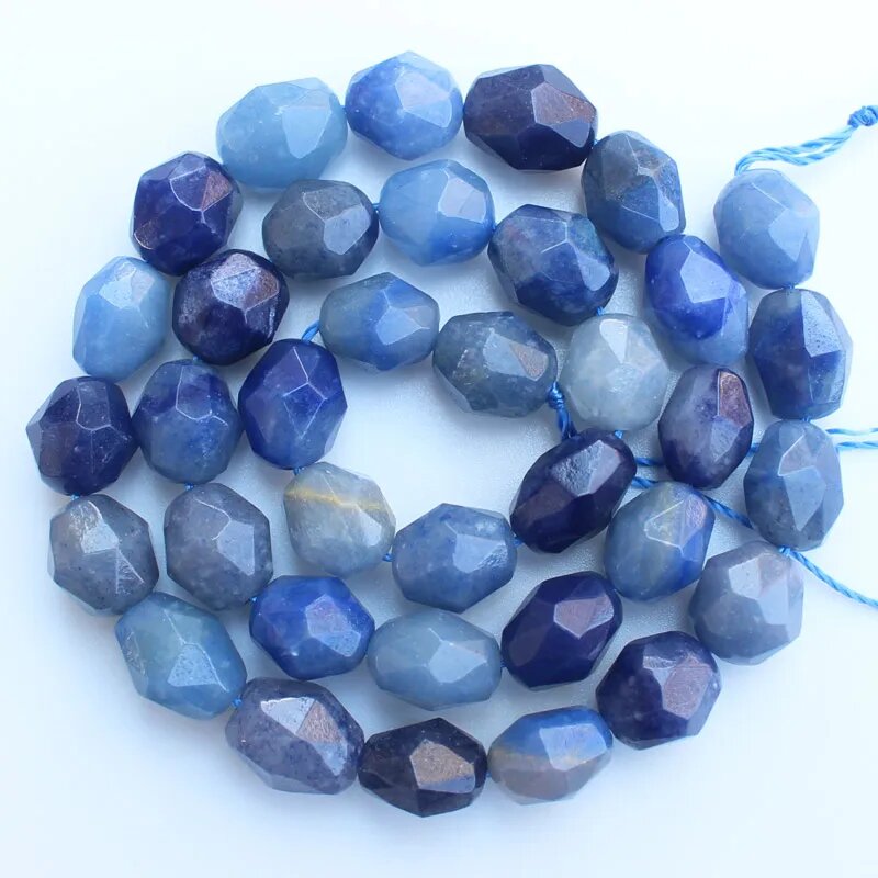 Бусины из полудрагоценных камней Laerf beads (Чароит, Апатит, Кунцит, Синий, Blue Aventurine