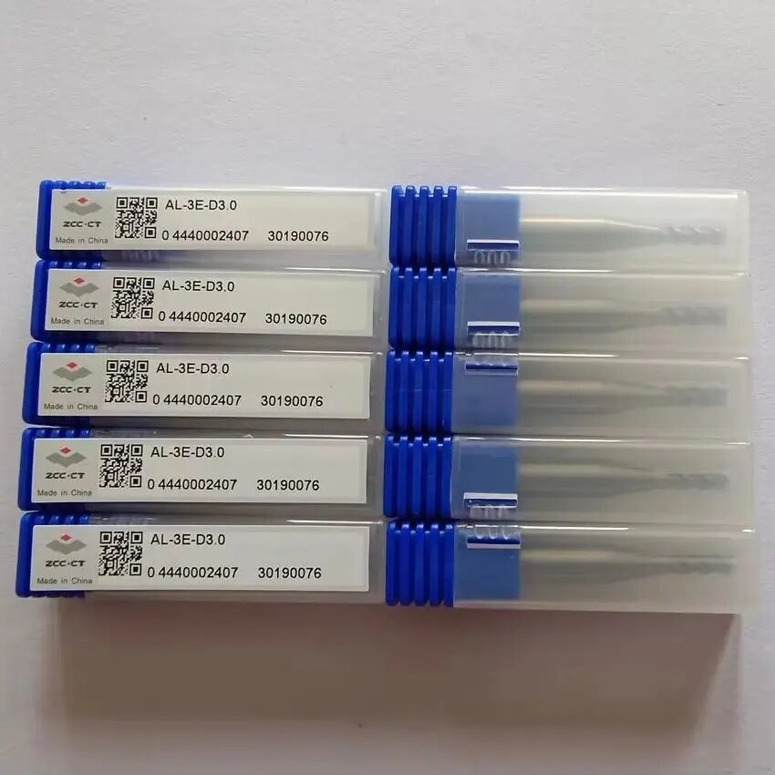 Фреза концевая прямая трехзубая ZCC.CT AL-3E-D3.0 Φ3.0*6*9*50 AL-3E-D3.0 -10pcs