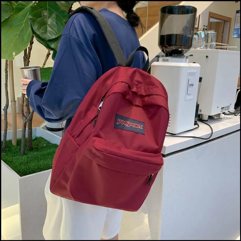 JanSport Рюкзак, бордовый, нейлон, средний (20-30 л), 42x33x21 см