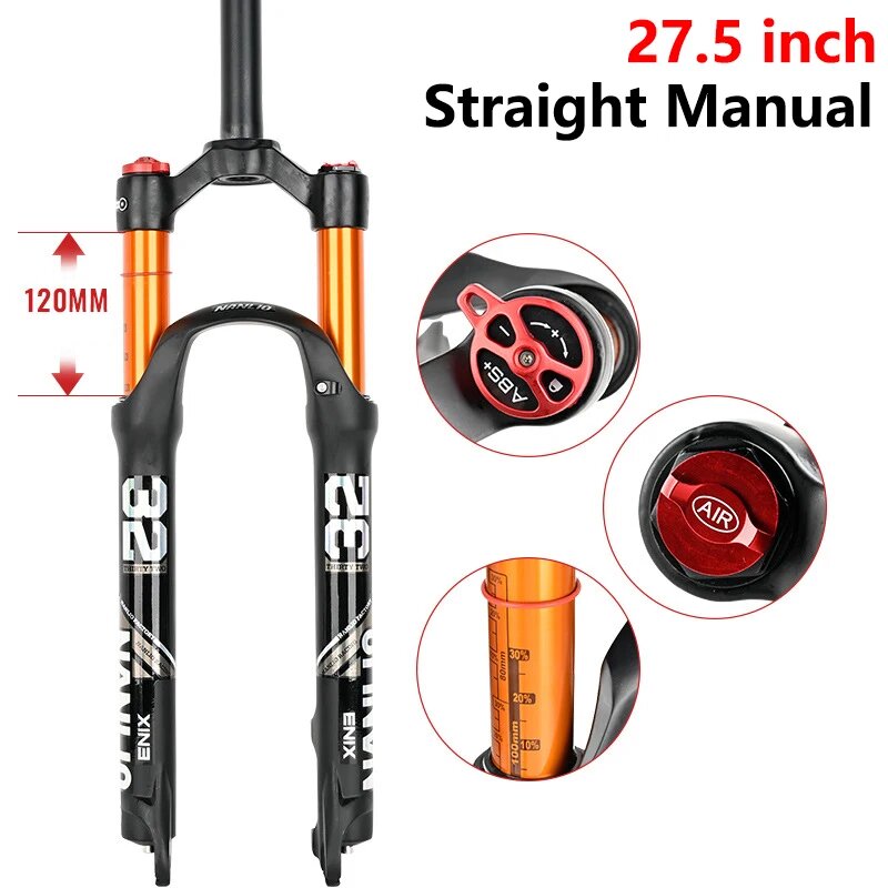 Вилка передняя MTB 27.5" Straight Manual, цвет 27in SM