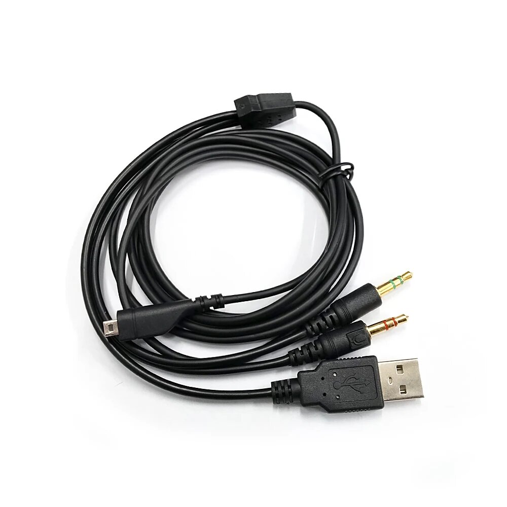Кабель для наушников VZONIS ZS0224 USB подсветка 3,5 мм SteelSeries Arctis 3 5 7 Pro