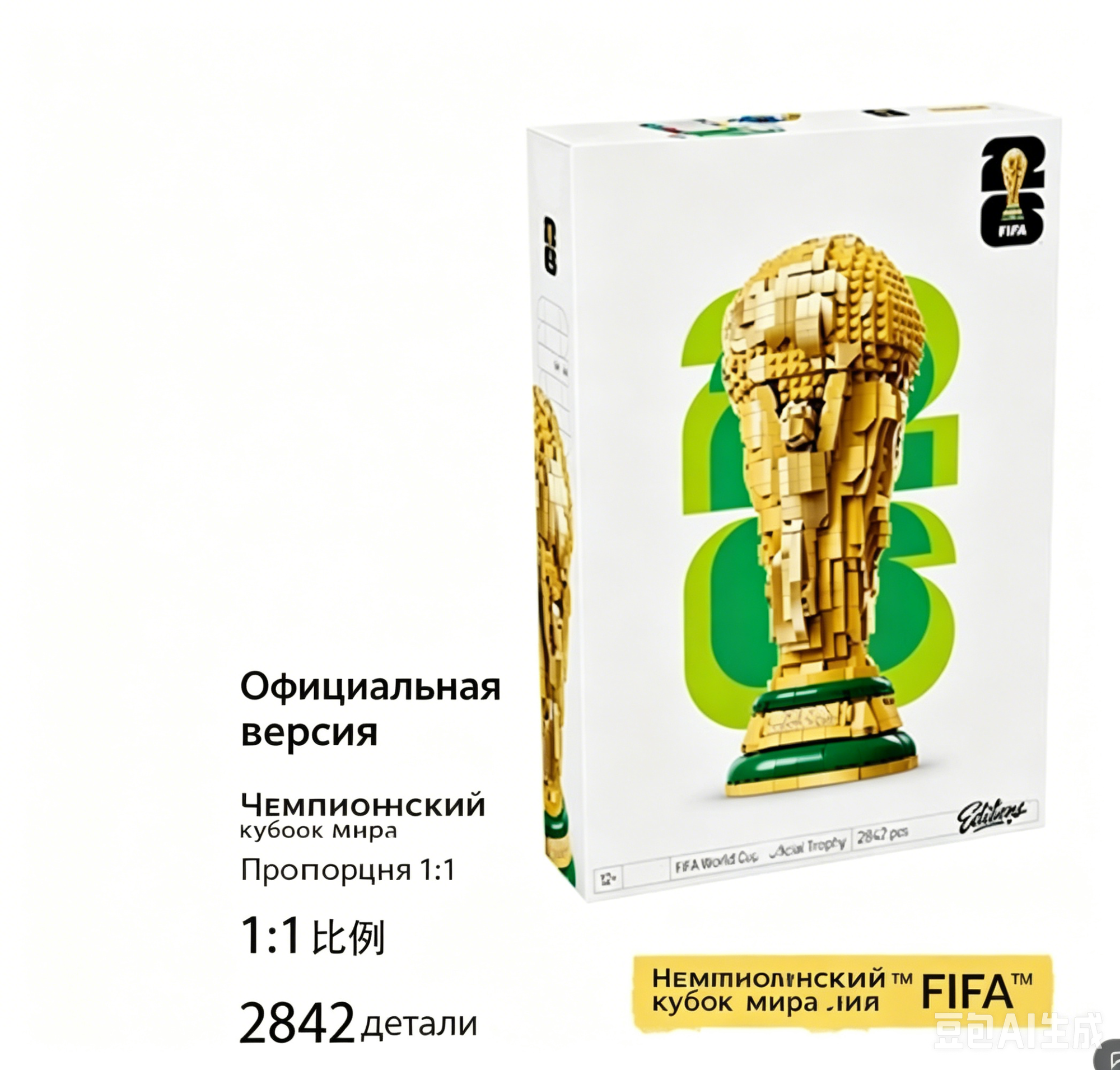 Конструктор LEGO Editions Кубок официальный трофей чемпионата мира по футболу FIFA 43020, 2842 дет.