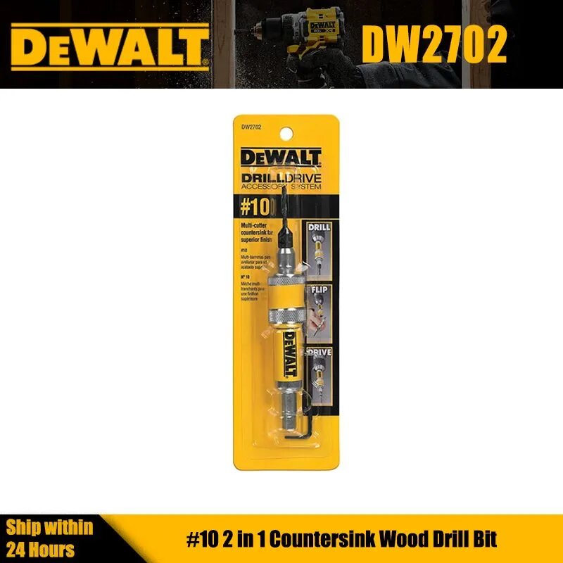 Dewalt DW2702 #10 Сверло по дереву с зенковкой 2 в 1