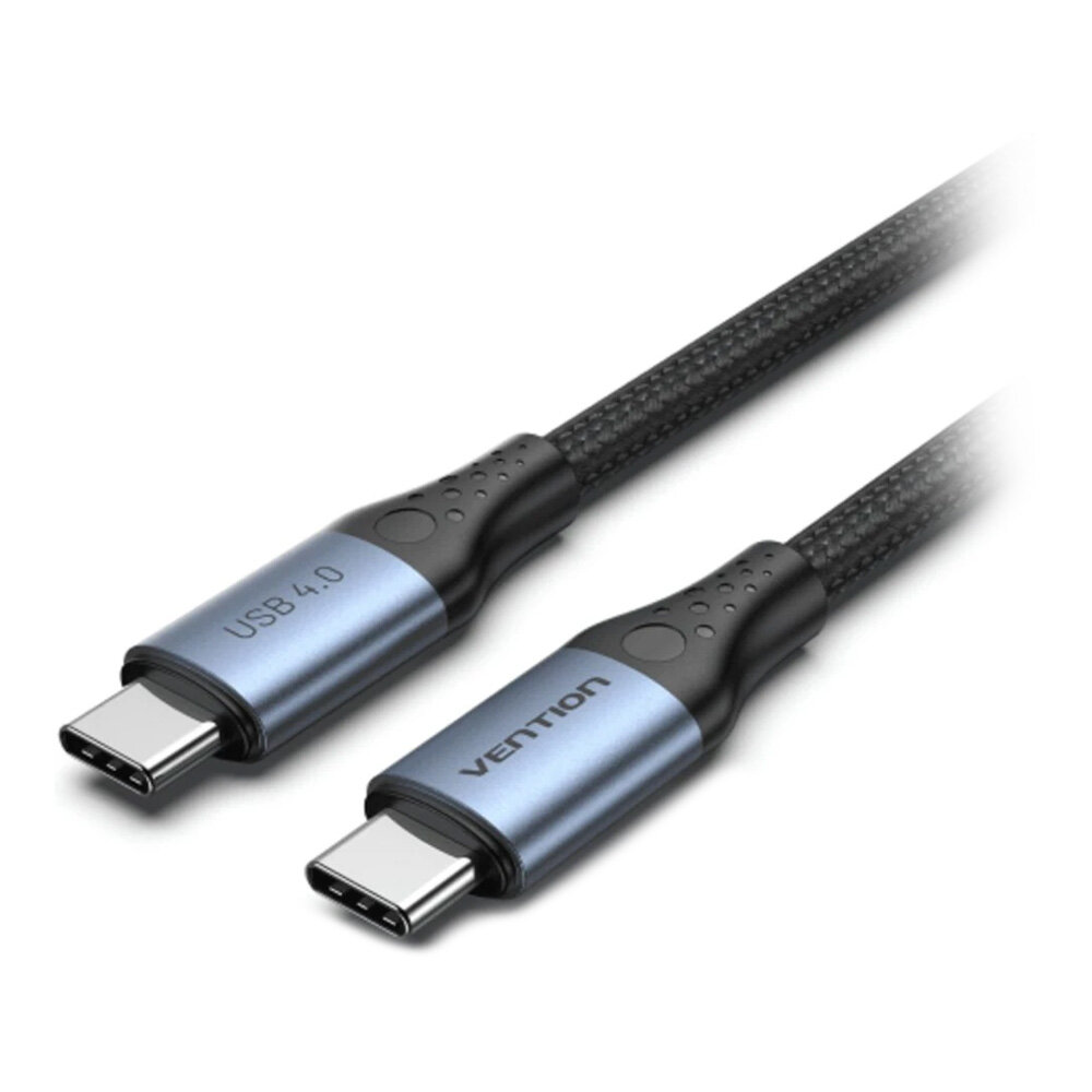 Кабель Vention USB 4.0 USB-C M/USB-C M 1.0m black usb type-c/type-c