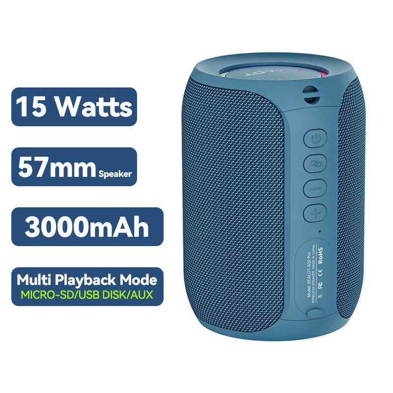 ZEALOT S32 Pro Bluetooth-колонка, Blue