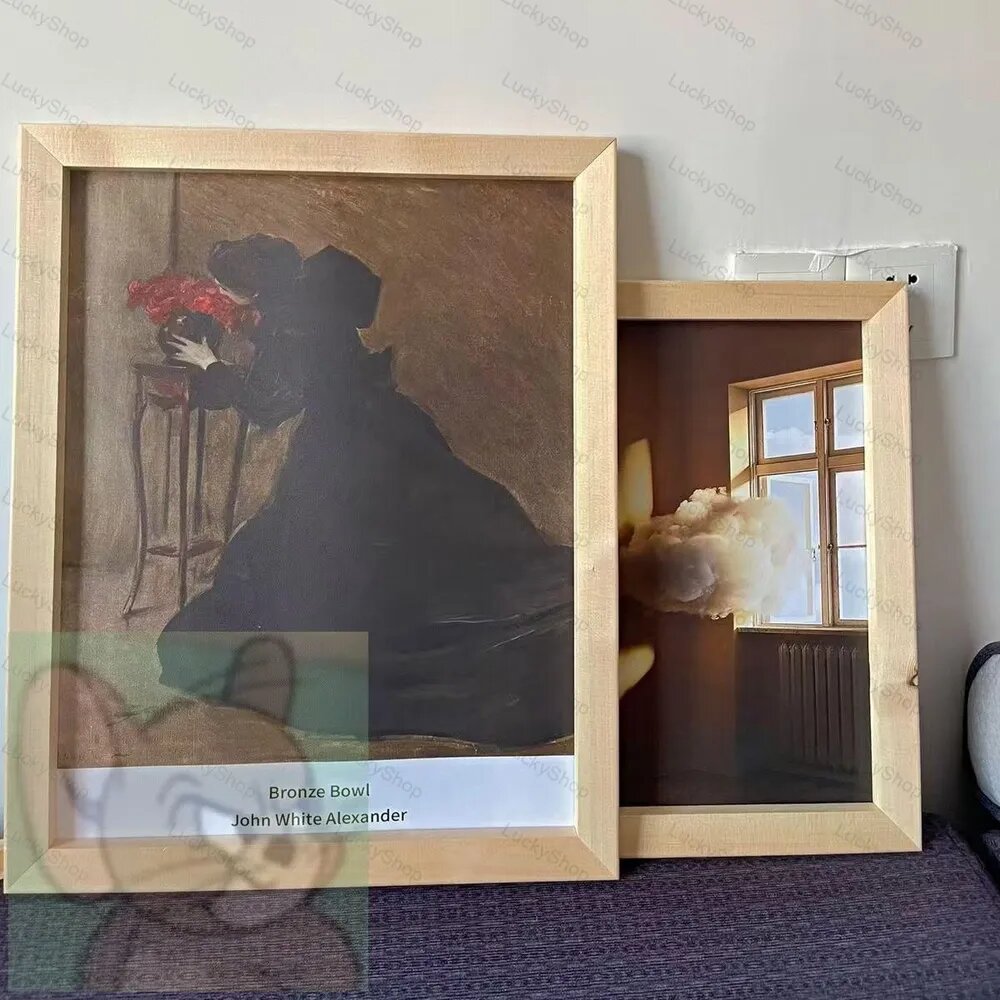 Винтажная деревянная рама для картины, 40x50 см, подходит и для фото.