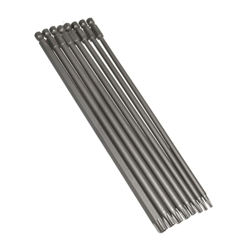 Набор бит Torx 8 шт, магнитные, полые, закаленная сталь