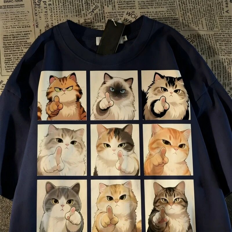 Футболка Kawaii с принтом котов