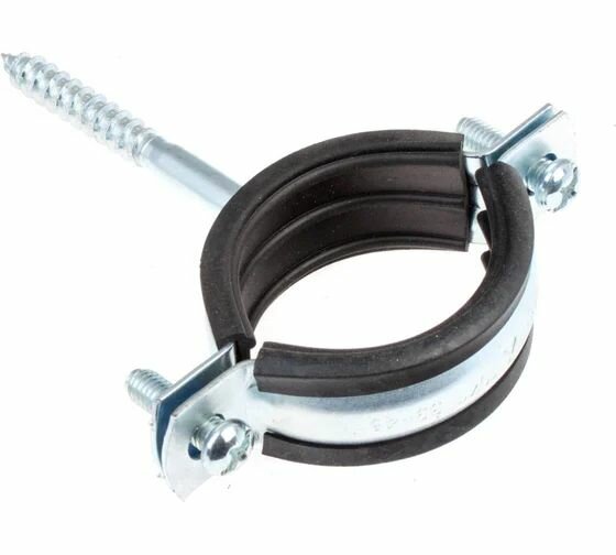 Хомут с винтовым креплением WaterLine 1,1/4" 40-45 мм белый цинк
