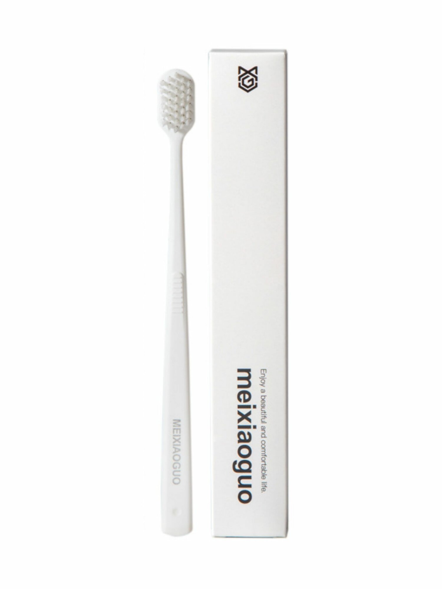 High-quality soft-bristled toothbrush for home use, portable and in individual packaging Зубная щетка белый