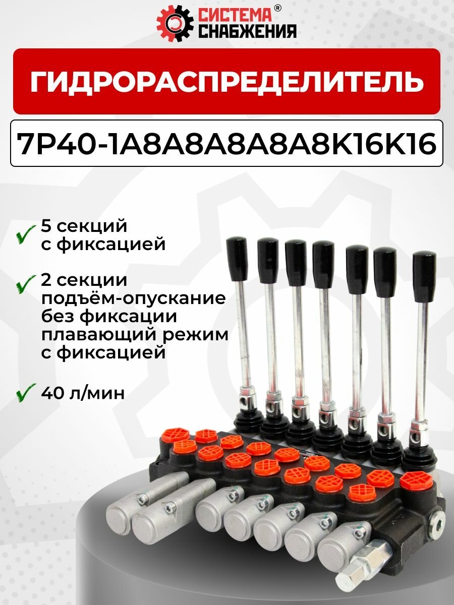 Гидрораспределитель 7P40-A8A8A8A8A8K16K16