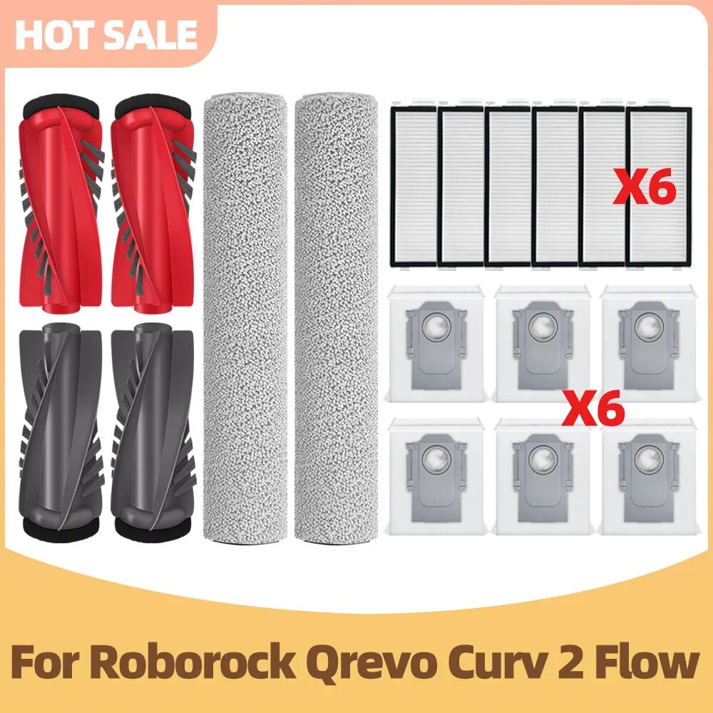 Комплект запчастей для Roborock Qrevo Curv 2 Flow от OSSIEAO Set R