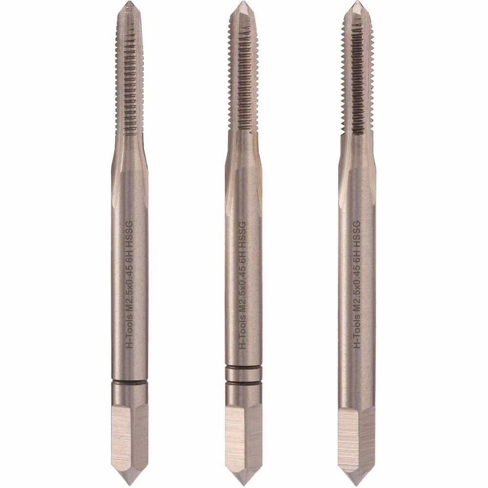 Набор метчиков из 3-х шт. H-Tools М2.5 шаг 0.45мм DIN352 HSS-G 230025HT