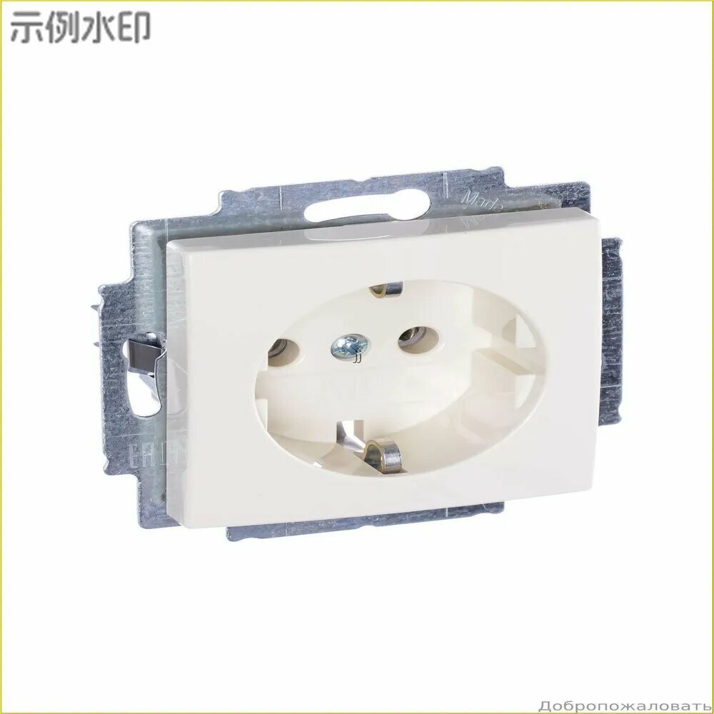 Розетка SCHUKO 20 EUC-92 (слоновая кость) Basic 55 ABB — фото 1