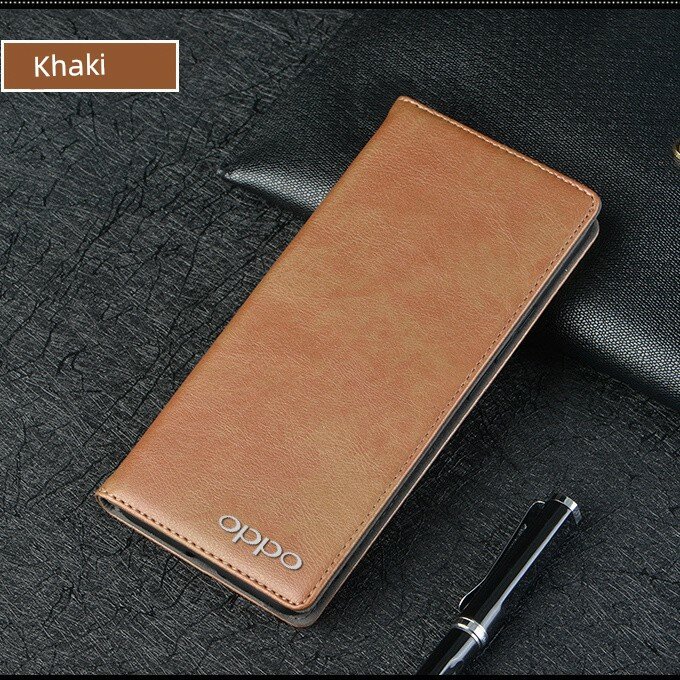 Чехол из натуральной кожи для OPPO Reno15C с полным закрытием камеры, ударопрочный, хаки