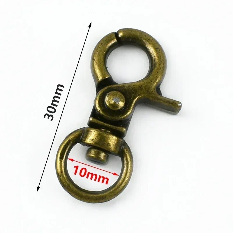 Металлические пряжки Meetee 10/13 мм 20Pcs, Bronze-10mm