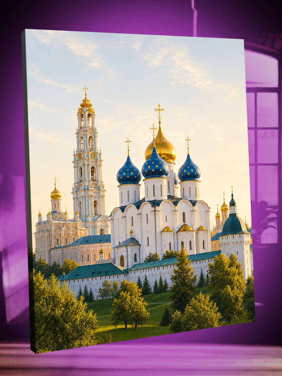 Интерьерная картина Троице Сергиева Лавра синие купола