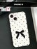 Силиконовый чехол на Apple iPhone 15 / Айфон 15 с принтом Бантик на фоне в горош...