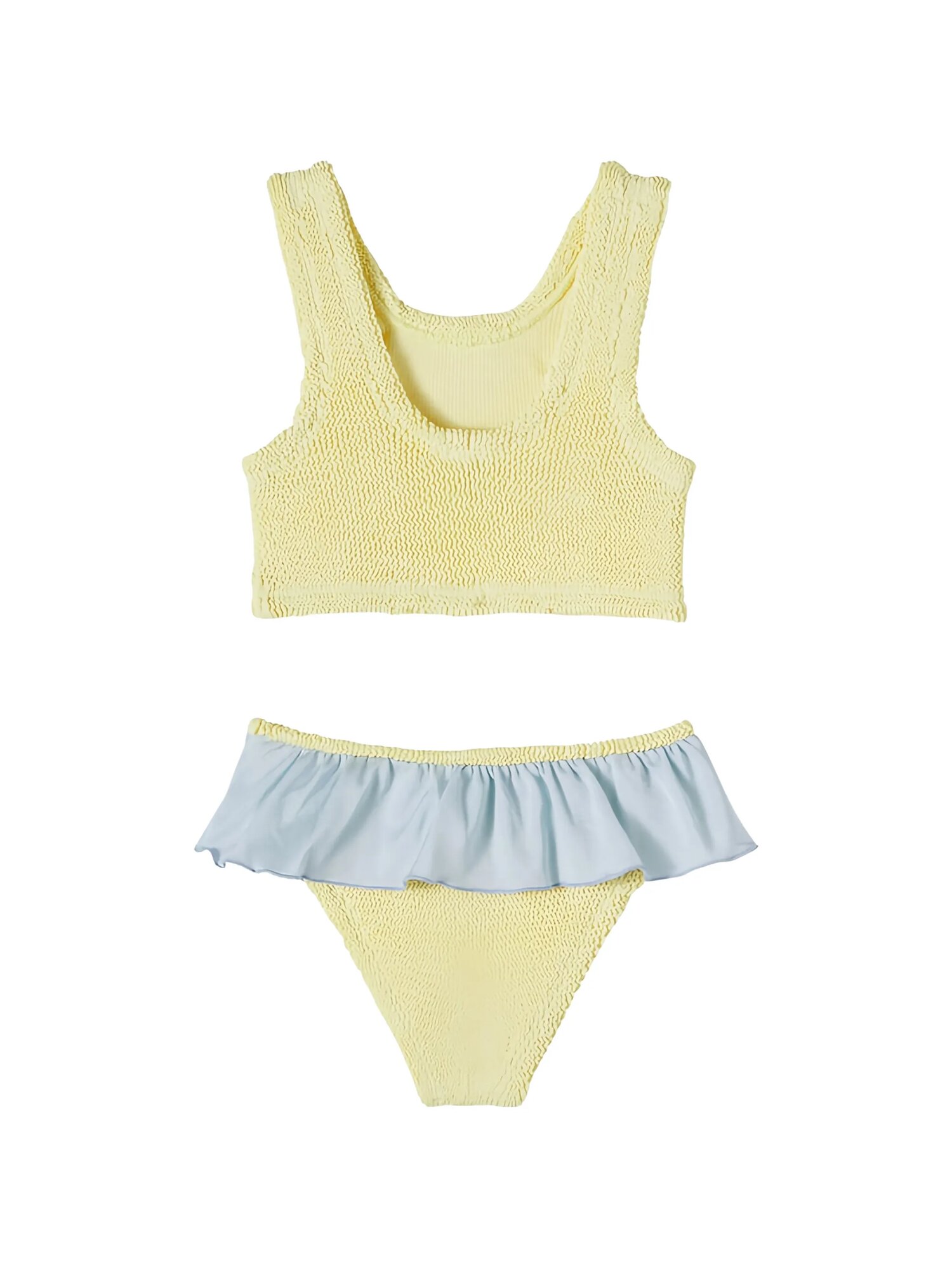 Купальник HUNZA G Ruffled crinkle-effect bikini, размер 6 лет, Желтый — фото 1