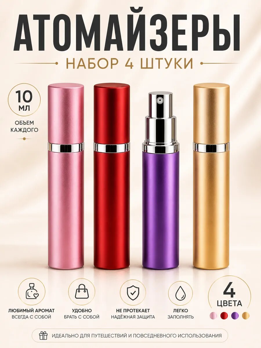 Атомайзер для духов 10 мл дорожные флаконы
