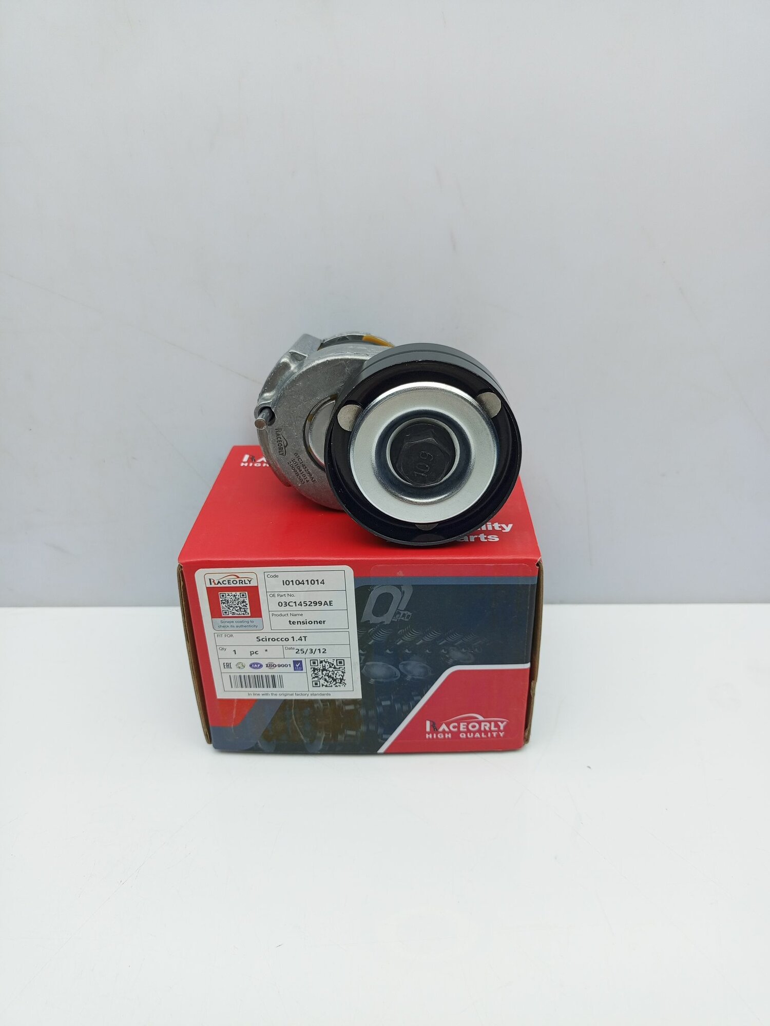 Новый ролик-натяжитель ручейкового ремня VW VAG 1.4T Raceorly I01041014 03C145299AE