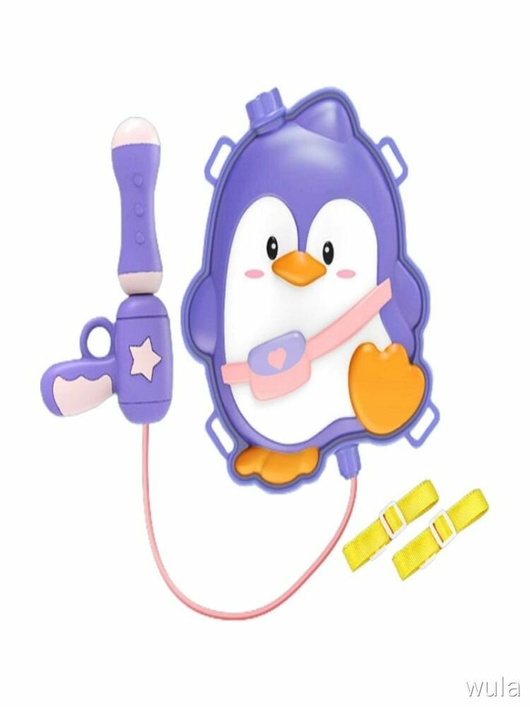 (1 комплект) Детский рюкзак с водяным пистолетом-Penguin Backpack Water Gun