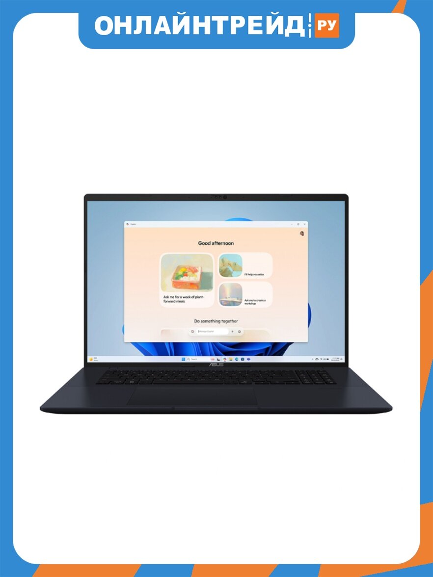 Ноутбук Asus Vivobook 18 Special M1807HA-S8108 18.4" WUXGA IPS 144Hz Ryzen 7 260(3.8ГГц), 16Гб DDR5, SSD 512Гб, RGr, без ОС, Quiet Blue (90NB15P1-M00850)