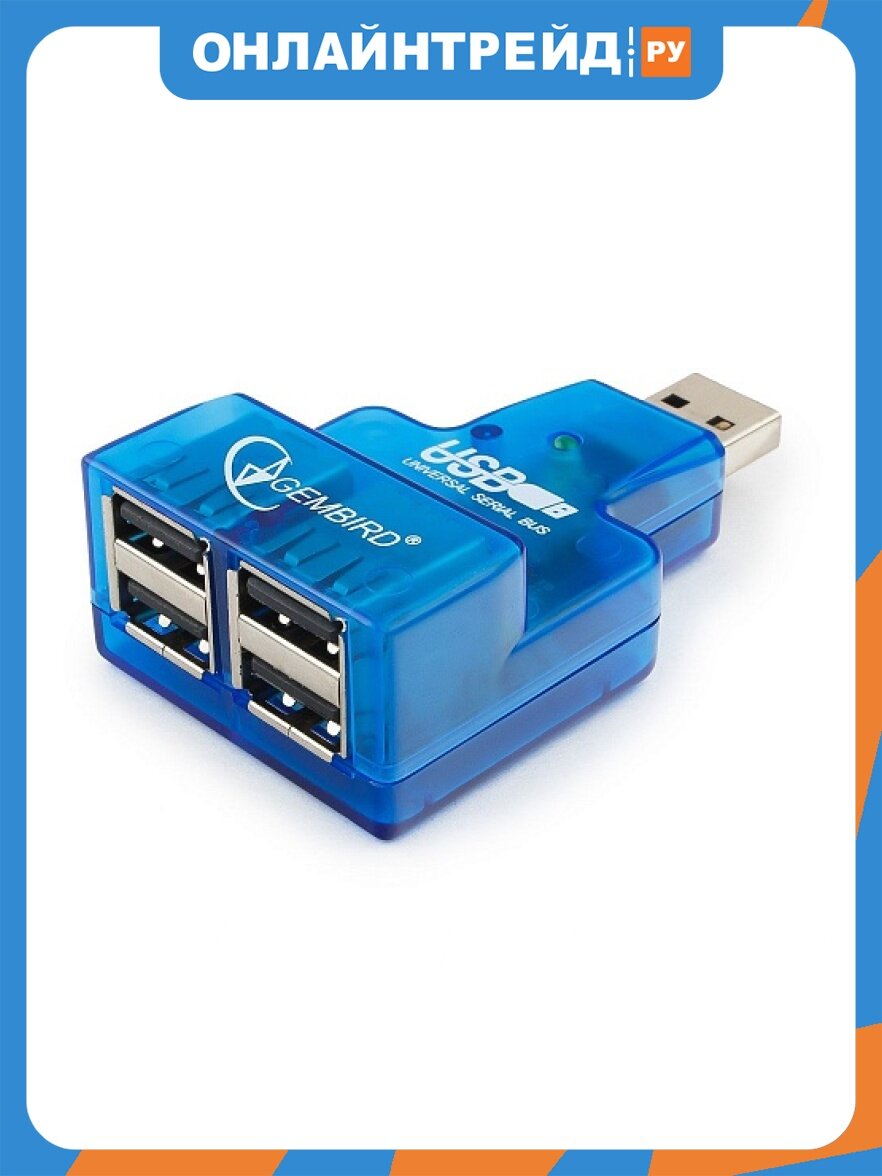 Разветвитель Gembird HUB USB2.0 Mini 4-port