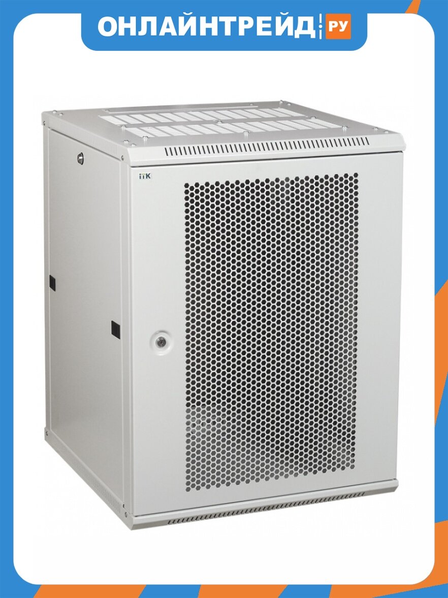 Шкаф настенный Itk LINEA W LWR3-12U66-PF 12U 600 мм дверь металл, серый