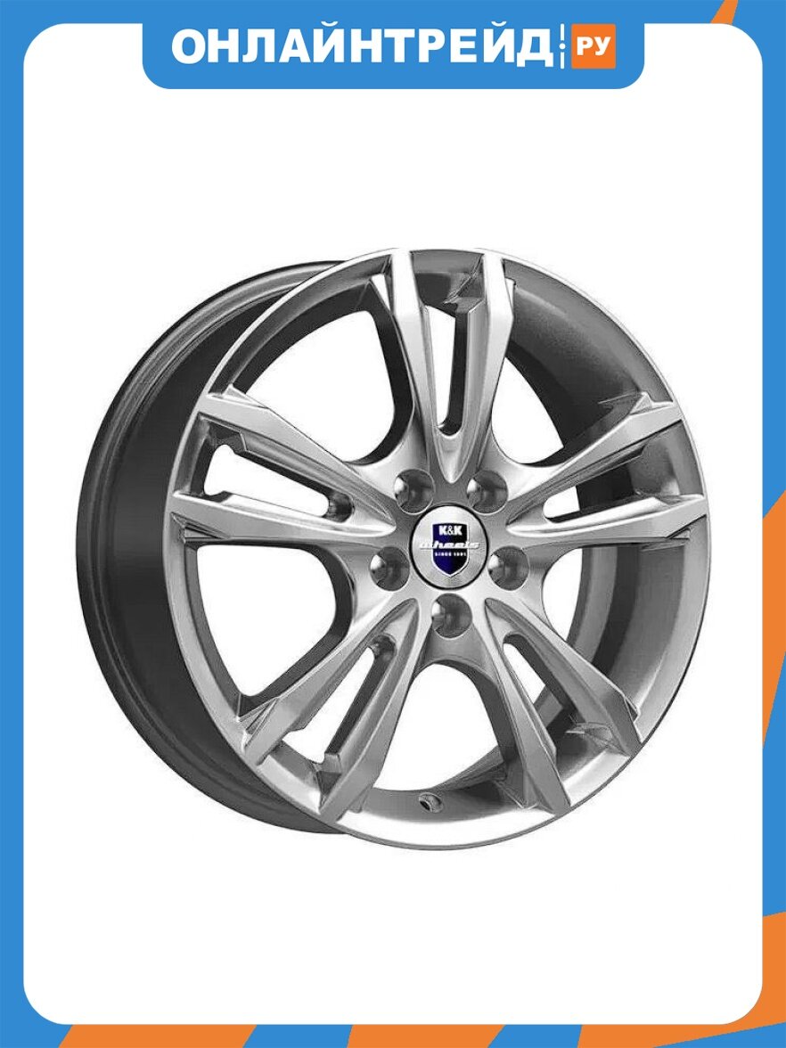 Диск K&k Samara 6x16/5x100 D67.1 ET40 дарк платинум