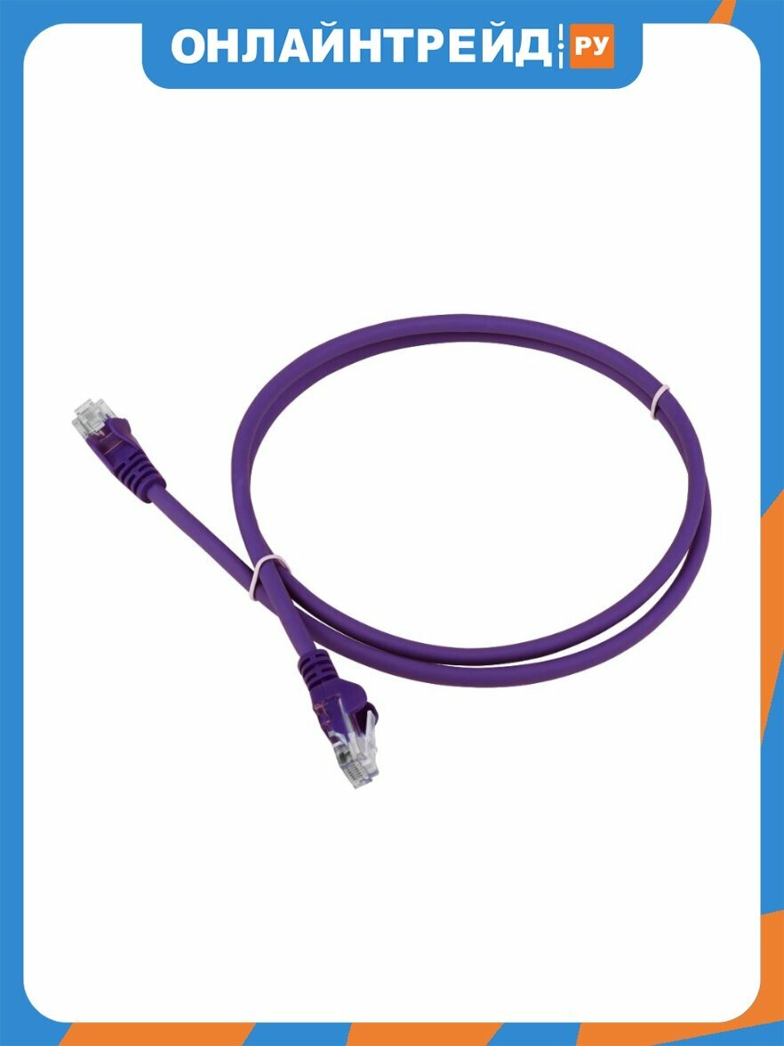 Патч-корд Lanmaster RJ45 - RJ45, 4 пары, UTP, категория 6, 0.3 м, фиолетовый, LSZH, LAN-PC45/U6-0.3-VI