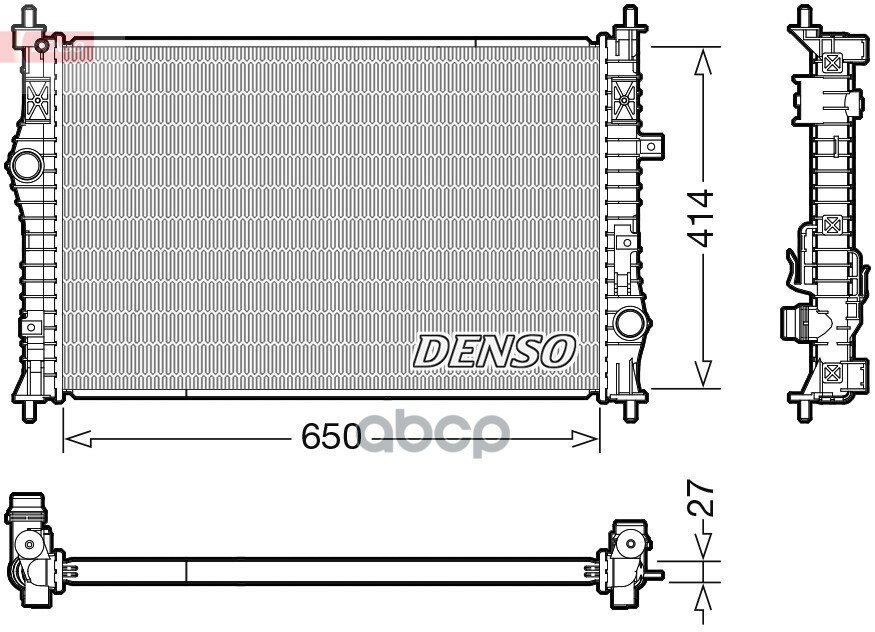 Радиатор CITROEN C4 (Grand) Picasso II 13-> / Jumpy 16-> / Spacetourer 16-> / PEUGEOT 308 II 13-> / 3008 SUV 16-> / 5008 II 1.