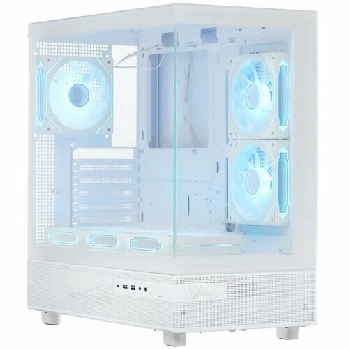 Компьютерный корпус Formula V Line Crystal Z8 FLOE (Crystal Z8 FLOE White) белый - Midi Tower, ATX, USB 3.2 Gen 1 Type-A, USB 2.0 Type-C