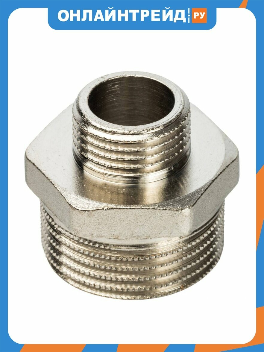 Ниппель Stout SFT-0004-000112 НН переходной никелированный 1"X1/2