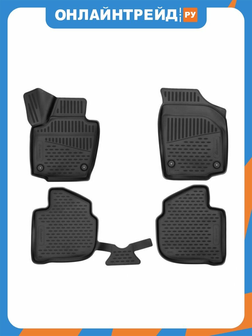 Коврики 3D в салон Autofamily ELEMENT для SKODA Rapid (2013-2020) полиуретан
