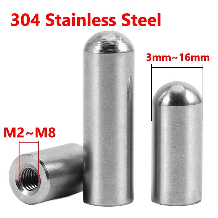 Штифты с внутренней резьбой M2-M8 нержавеющая сталь 304 Dia 3mmxM2(10Pcs), 8mm