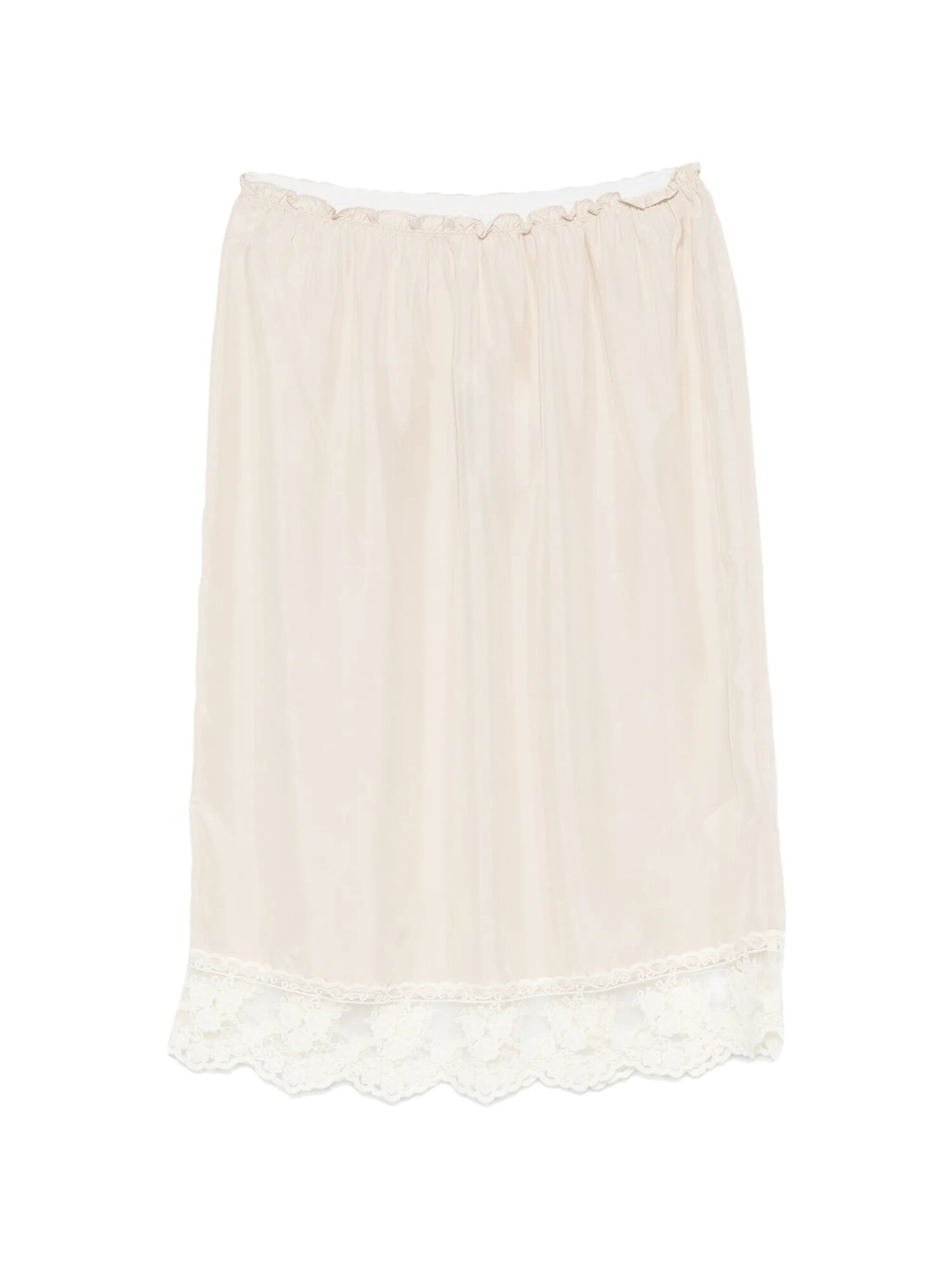 Юбка Lace-trim elasticated-waistband midi skirt