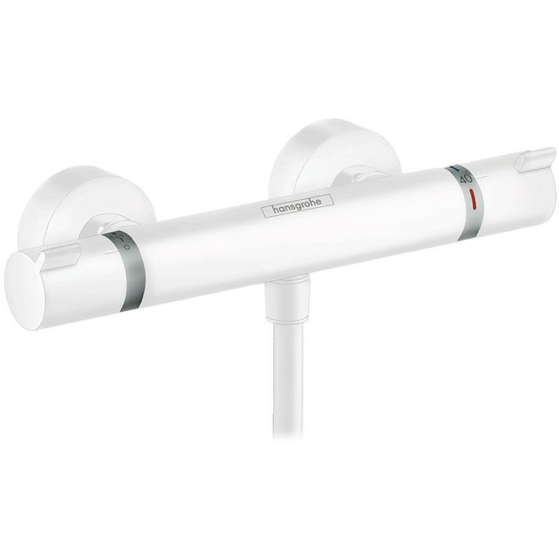 Смеситель для душа Hansgrohe Ecostat Comfort 13116700 с термостатом Белый матовый