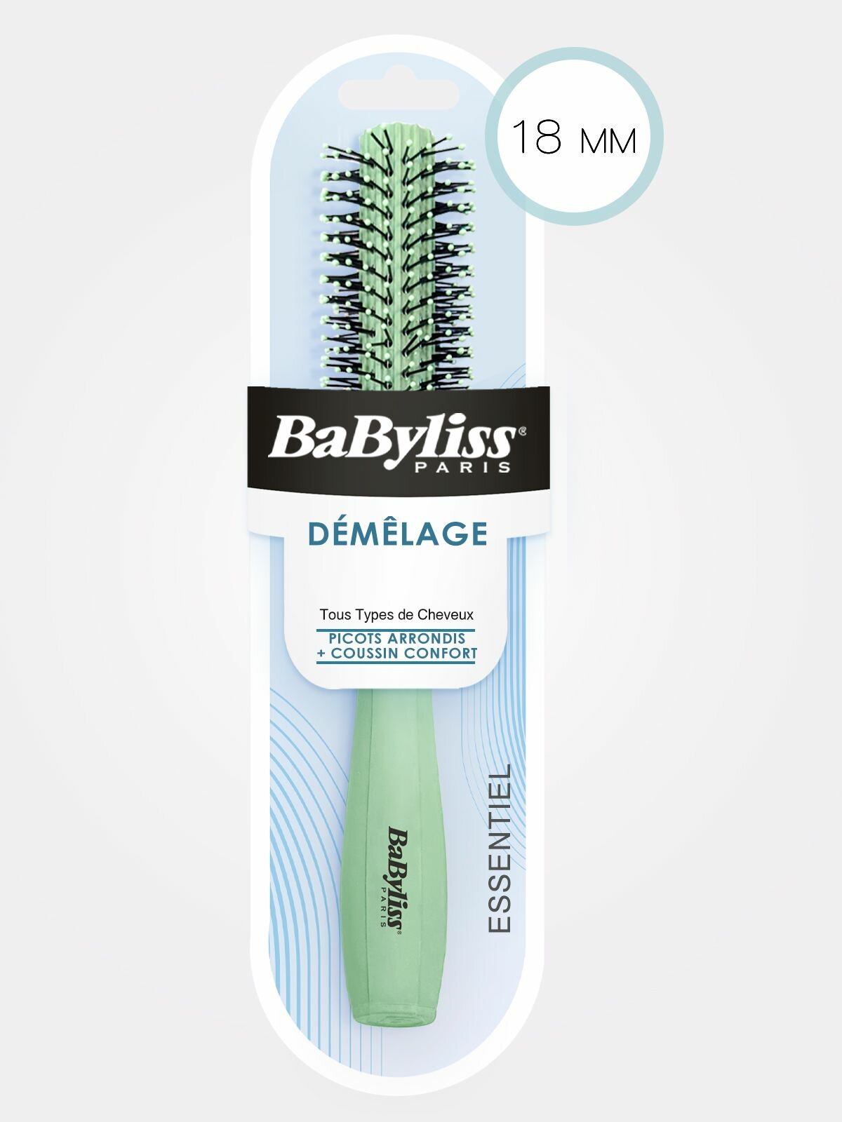Babyliss брашинг 18мм с тонкими зубцами, для укладки, для расчесывания, для выпрямления волос, расческа круглая