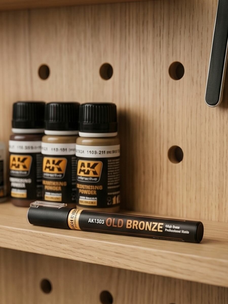 Маркер AK Interactive Metallic Liquid Marker - Old Bronze — фото 1