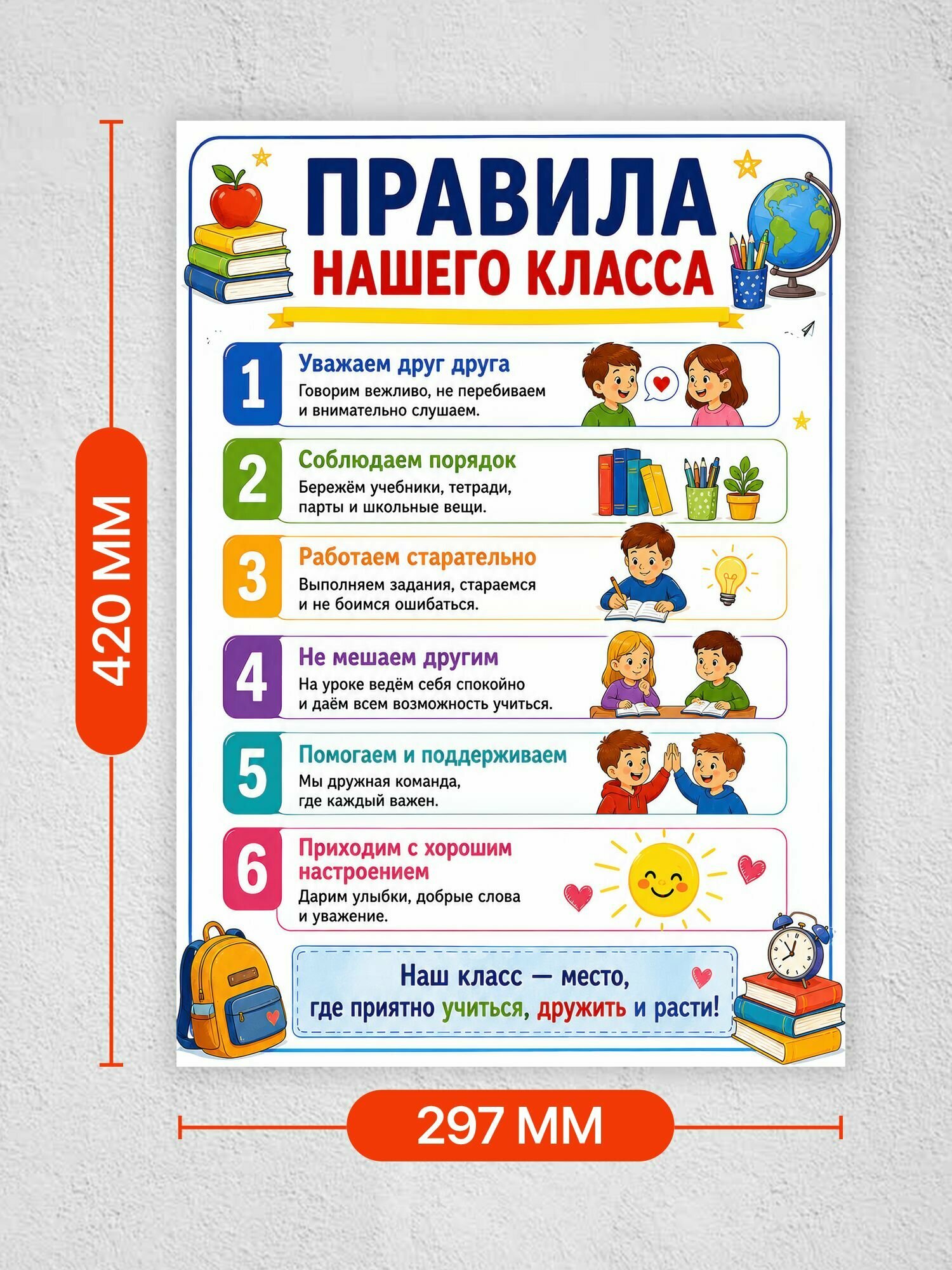 Правила класса плакат — фото 1